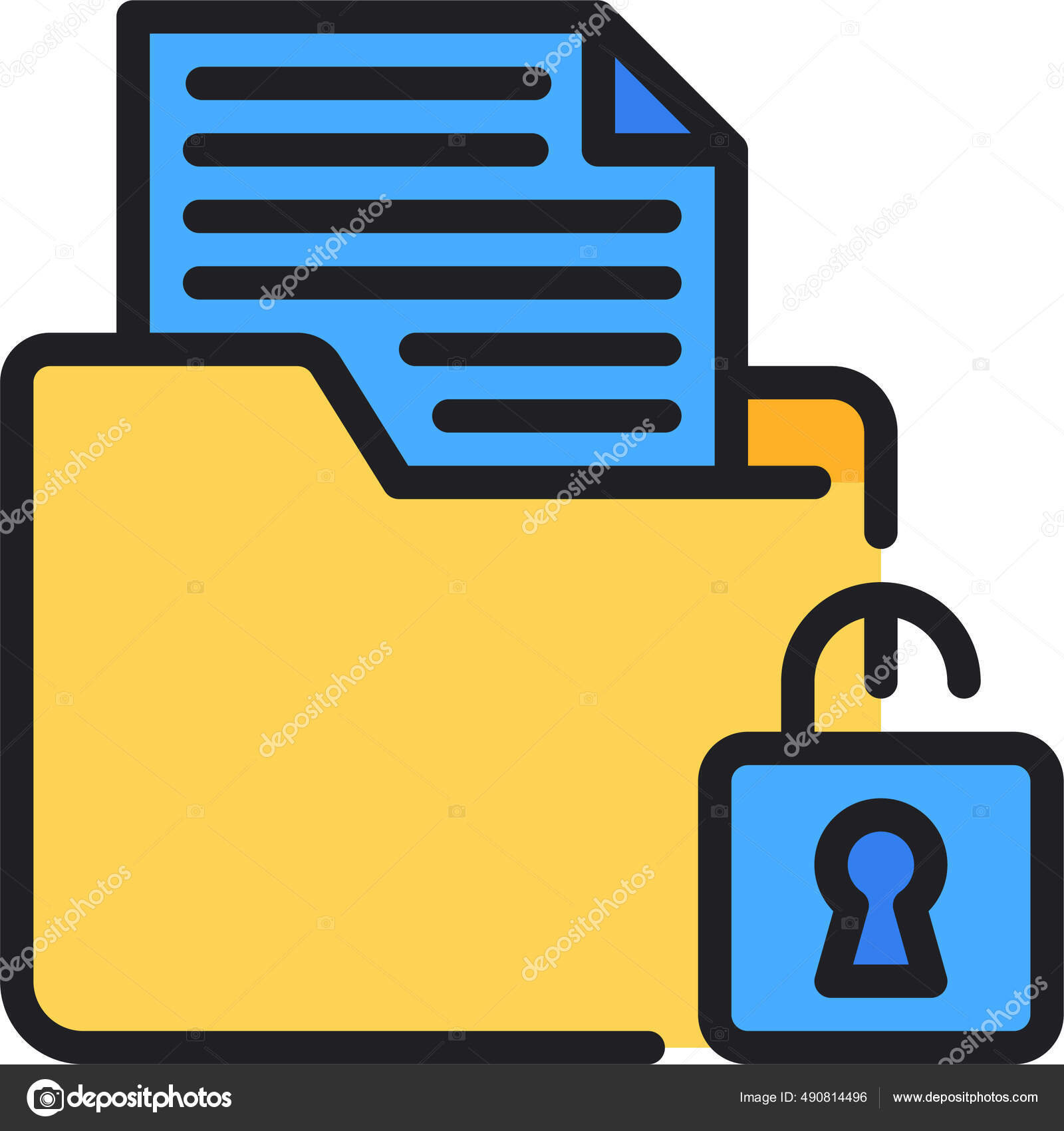 Ikon Folder Berkas Dokumen Vektor Stok oleh ©iconfinder 490814496