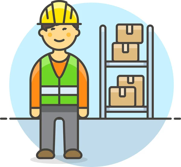 Warehouse Worker Cartoon