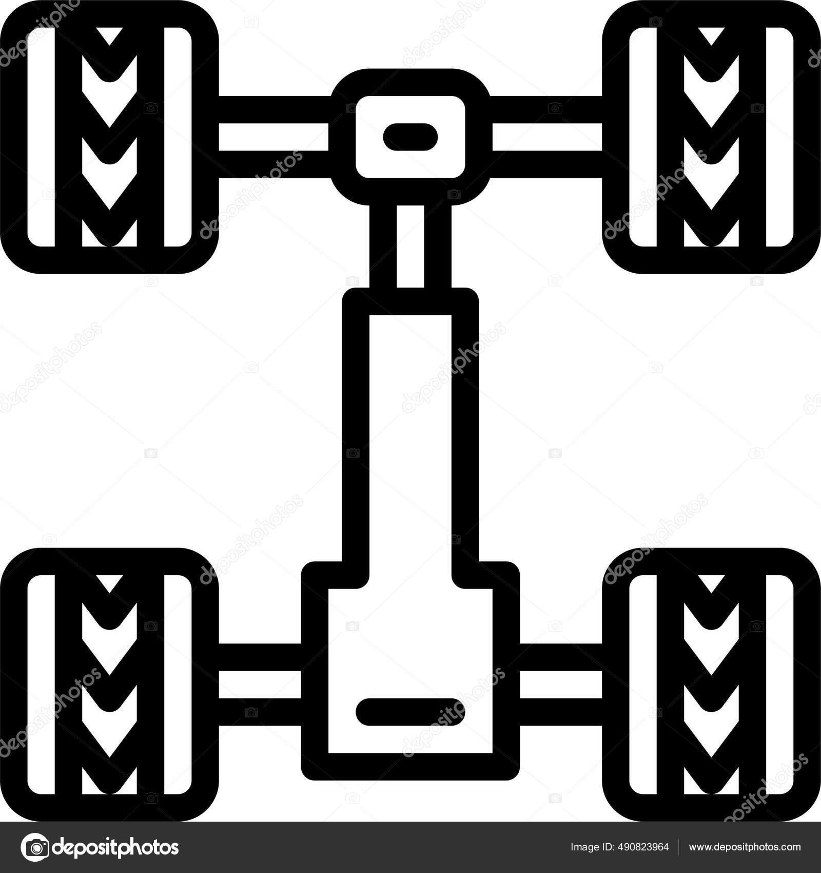 Car Chassis Transportation Icon Outline Style Stock Vector by ...
