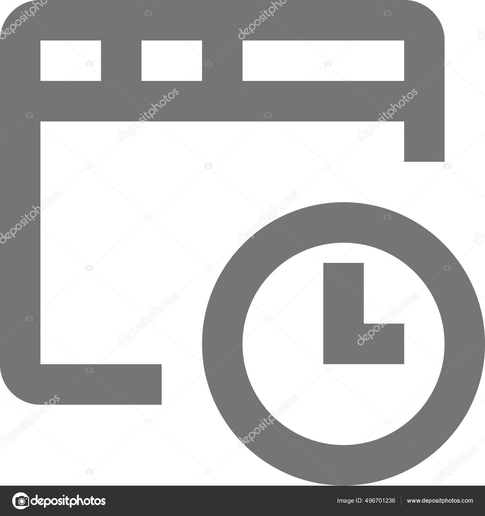 Window Clock Time Icon Outline Style Stock Vector by ©iconfinder 496701236
