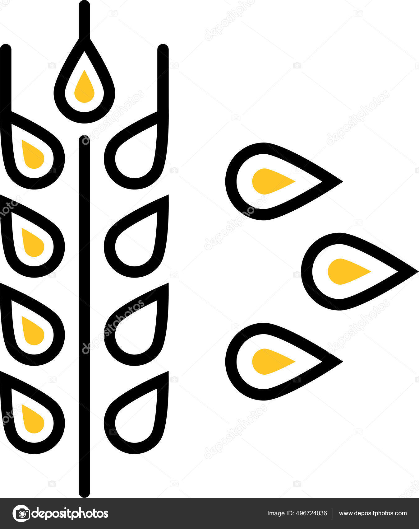 Growing Grain Plant Icon Stock Vector by ©iconfinder 496724036
