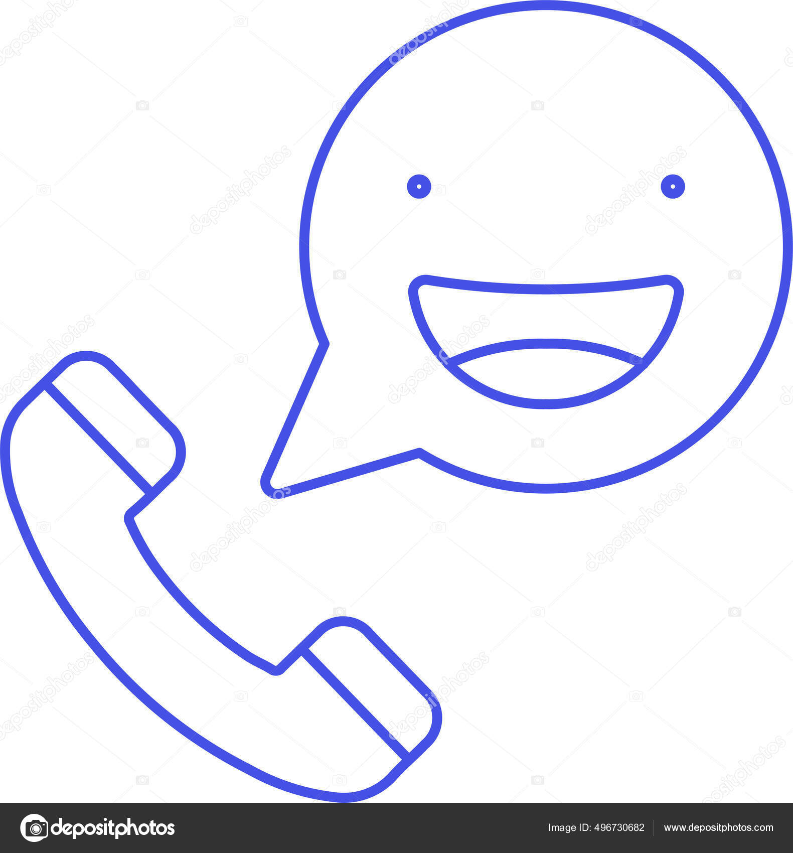 Call Communication Emoji Icon Means Communication Category Stock Vector ...