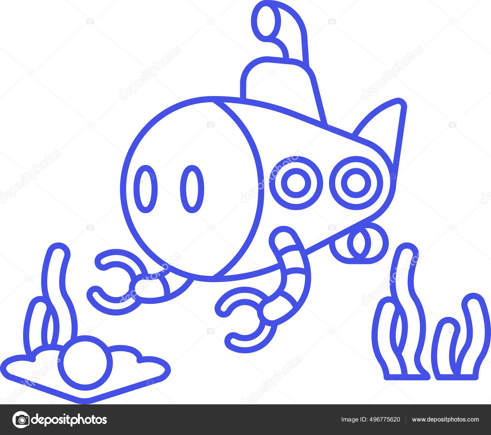 Diver Explorer Icon Robots Drones Category Stock Vector Image by ...