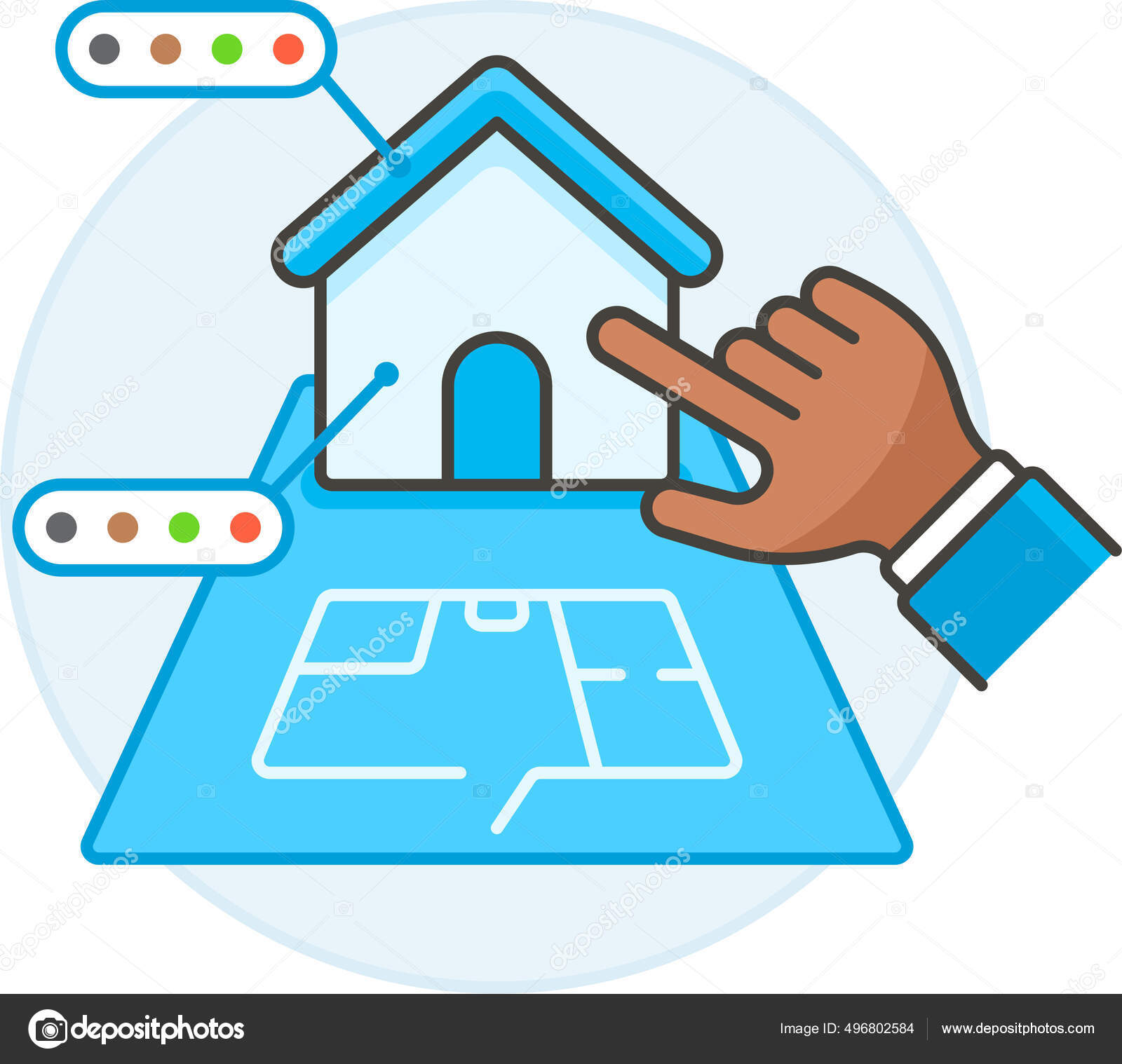 Constructor Modelo Icono Maqueta Vector de stock #496802584 de ©iconfinder