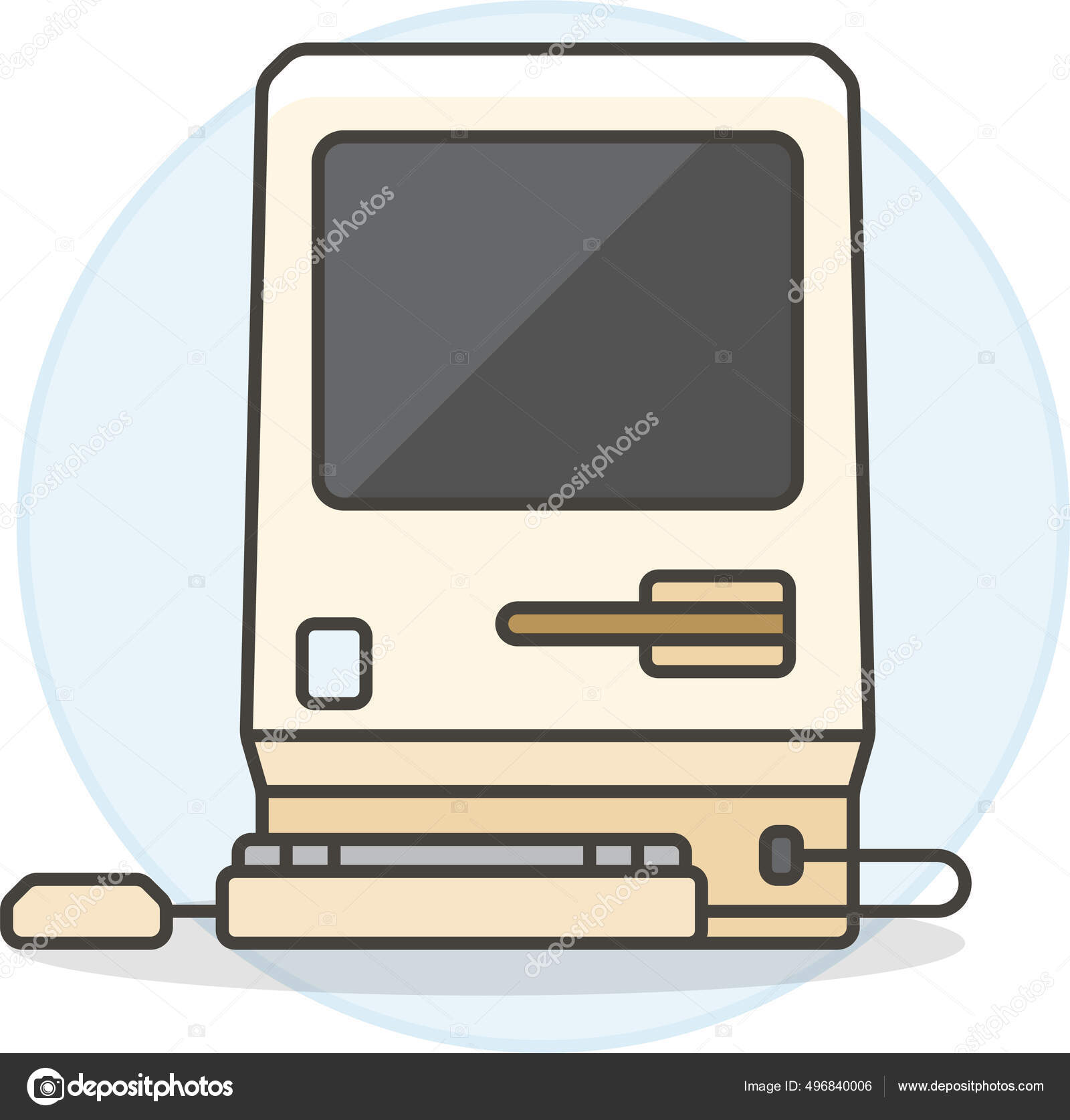 Old Computer Icon Computer Hardware Category Stock Vector Image by ...