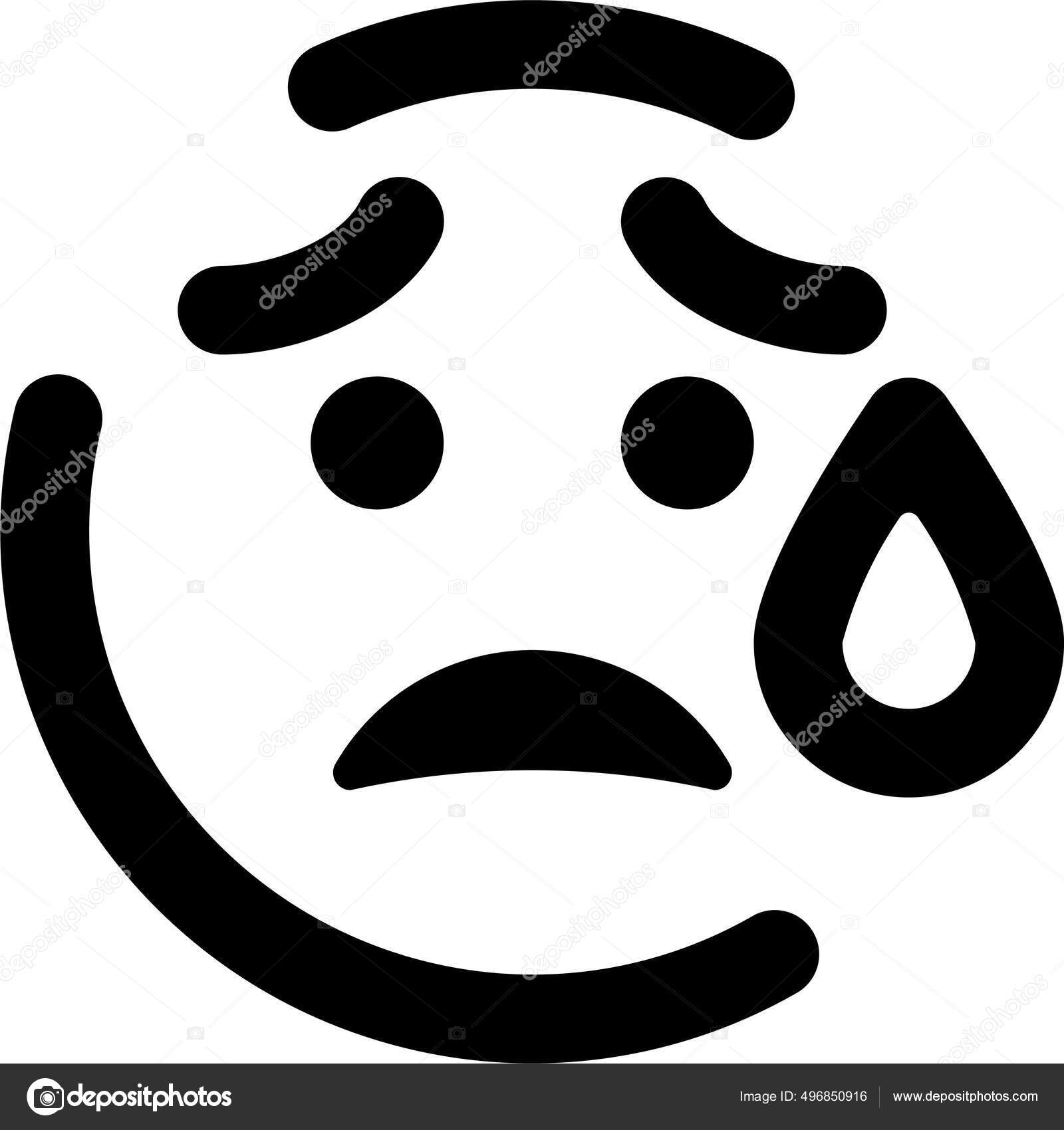 Sad Crying Alternate Icon Solid Style Stock Vector Image by ©iconfinder ...