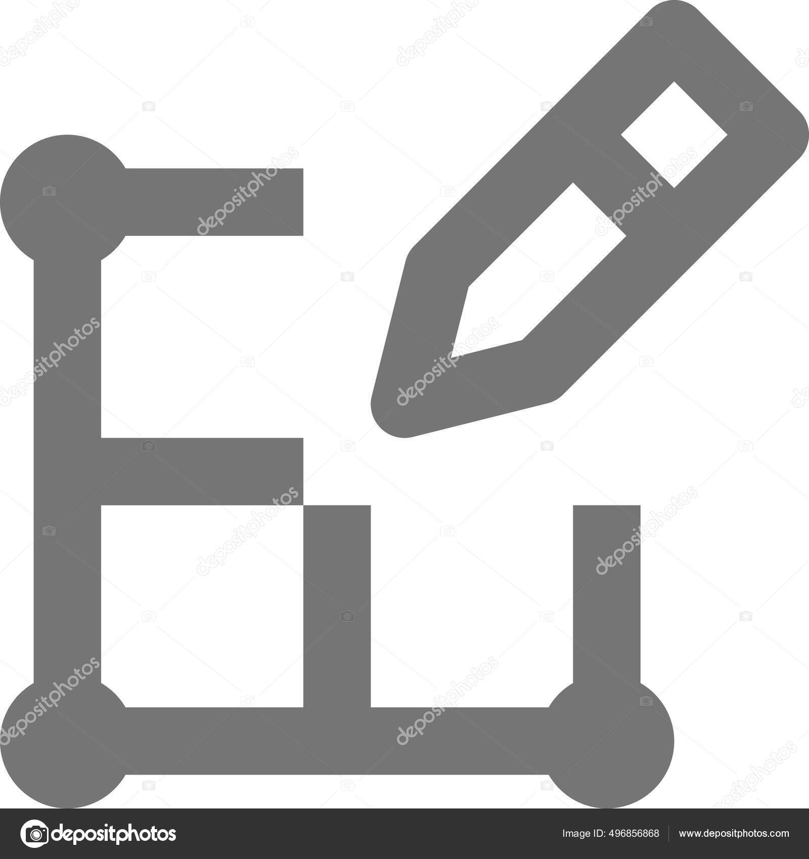 Edit Grid Layout Icon Outline Style Stock Vector by ©iconfinder 496856868