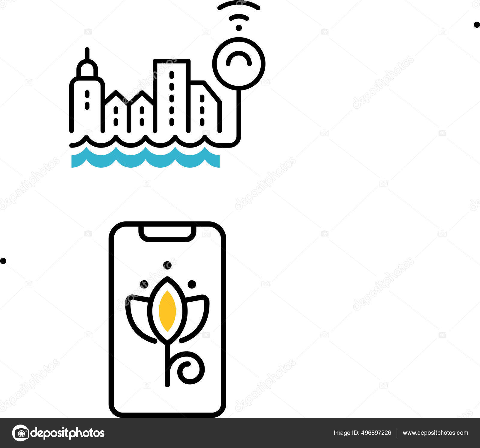 Flor Icono Del Teléfono Móvil Vector de stock #496897226 de ©iconfinder