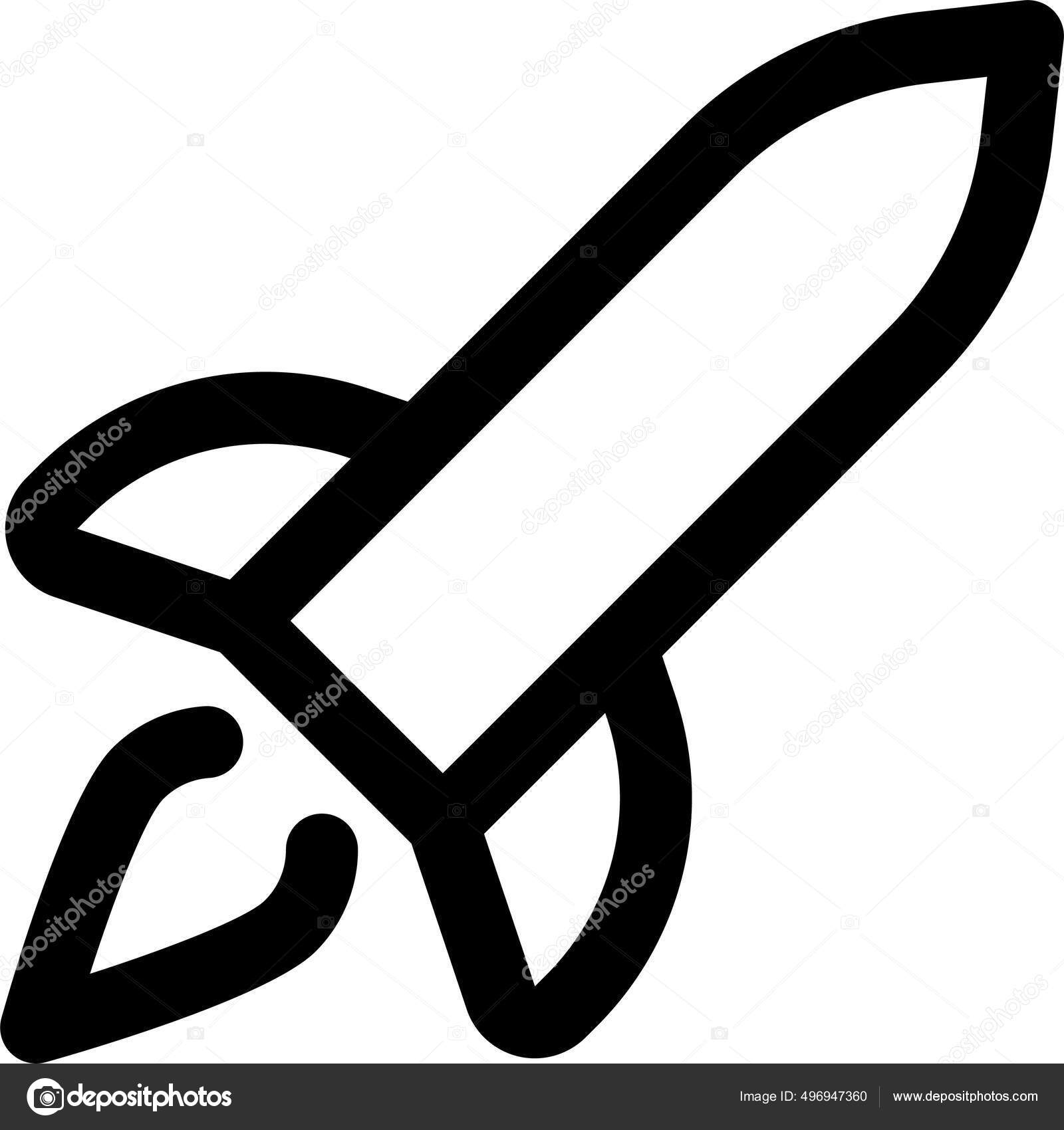 Space Rocket Flying Icon Outline Style Stock Vector by ©iconfinder ...
