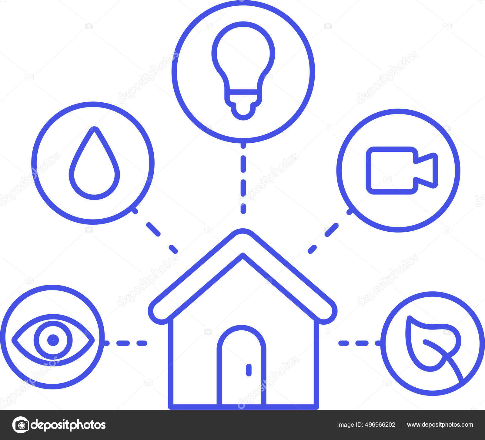 Dispositivos Automatización Domótica Icono Familia Hogar Categoría ...