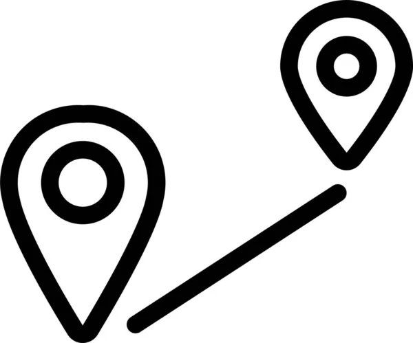 Peta Lokasi Ikon Pencarian Dalam Gaya Outline Vektor Stok oleh ...