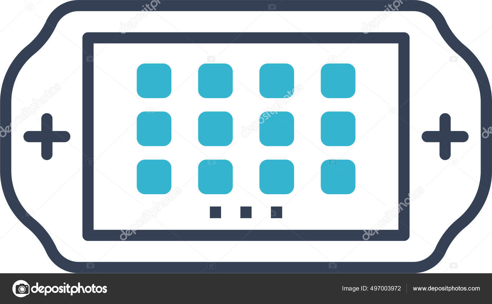 Buttons Console Game Icon Outline Style Stock Vector Image by ...