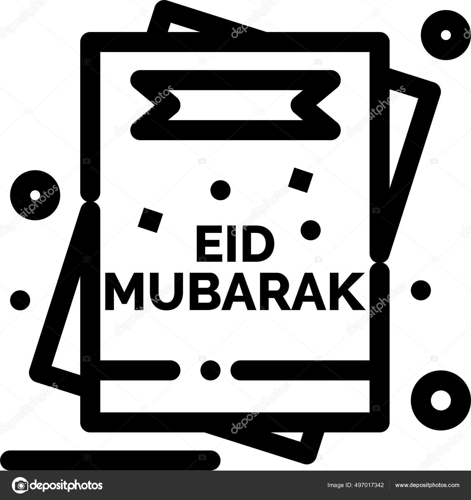 Card Eid Invitation Icon Outline Style Stock Vector by ©iconfinder ...
