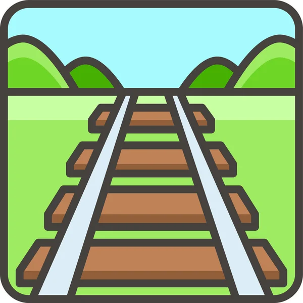 Train Tracks Cartoon