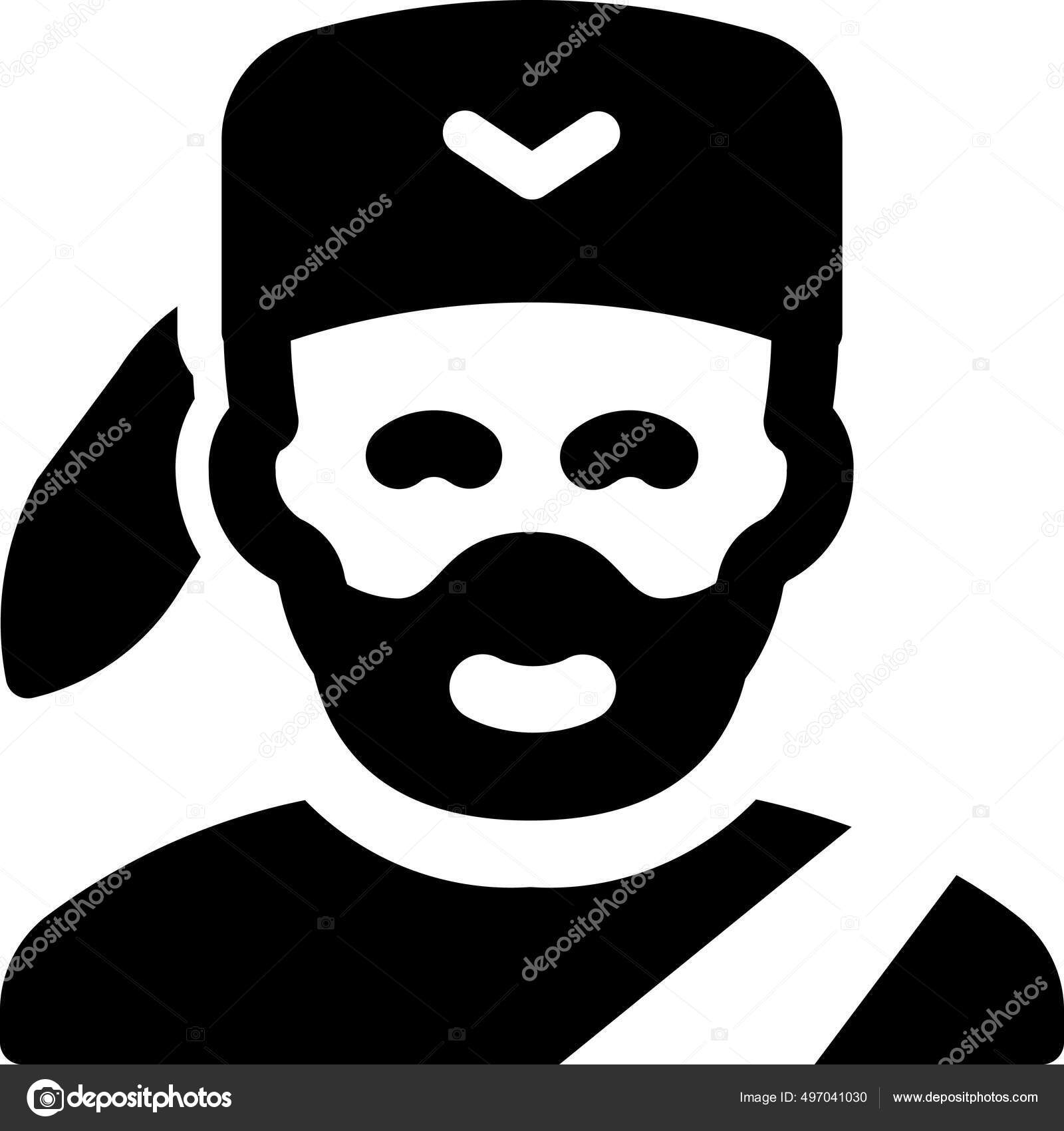 History Man Philosopher Icon Solid Style Stock Vector Image by ...