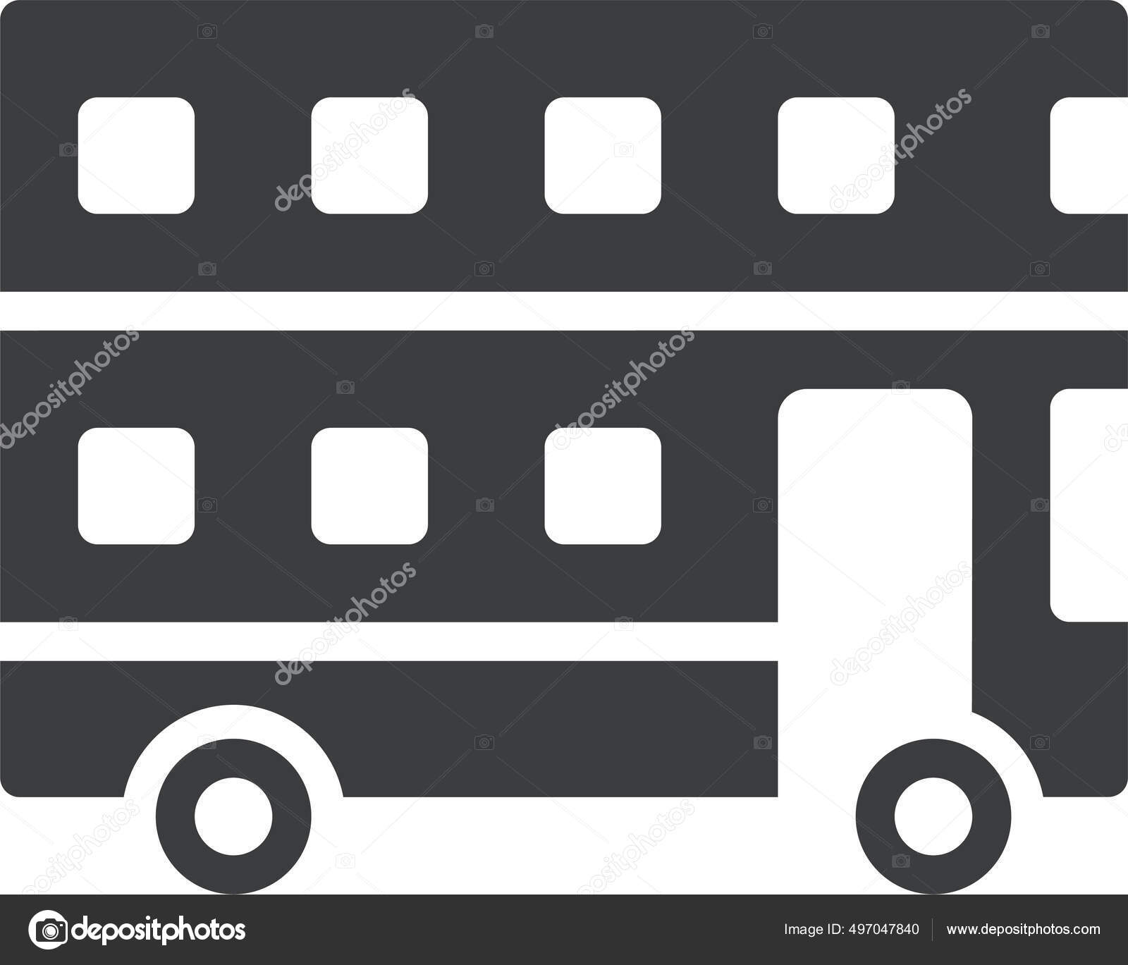 Bus Decker Double Icon Solid Style Stock Vector Image by ©iconfinder ...