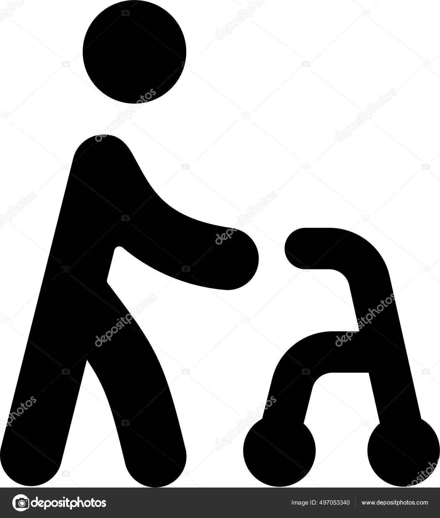 Image vectorielle Handicap Marche Aide Icône par ©iconfinder - 497053340