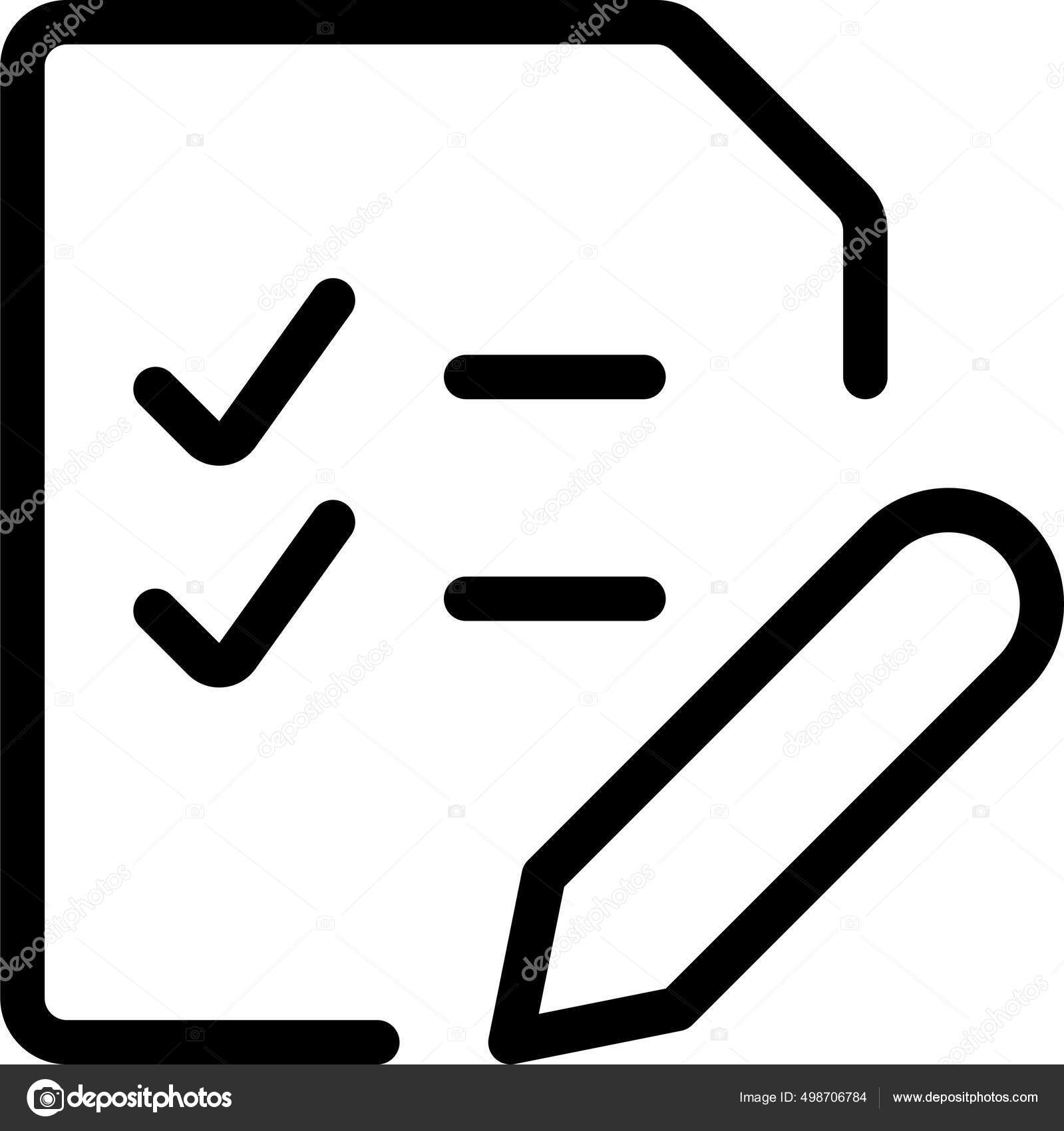 Check Check List Icono Marca Verificación Estilo Esquema Vector de ...