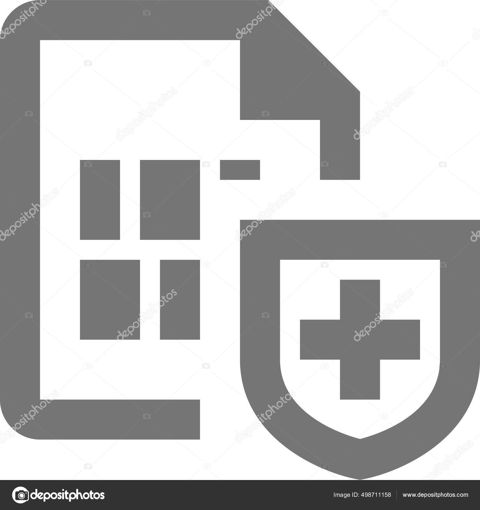Shield File Security Icon Outline Style Stock Vector by ©iconfinder ...