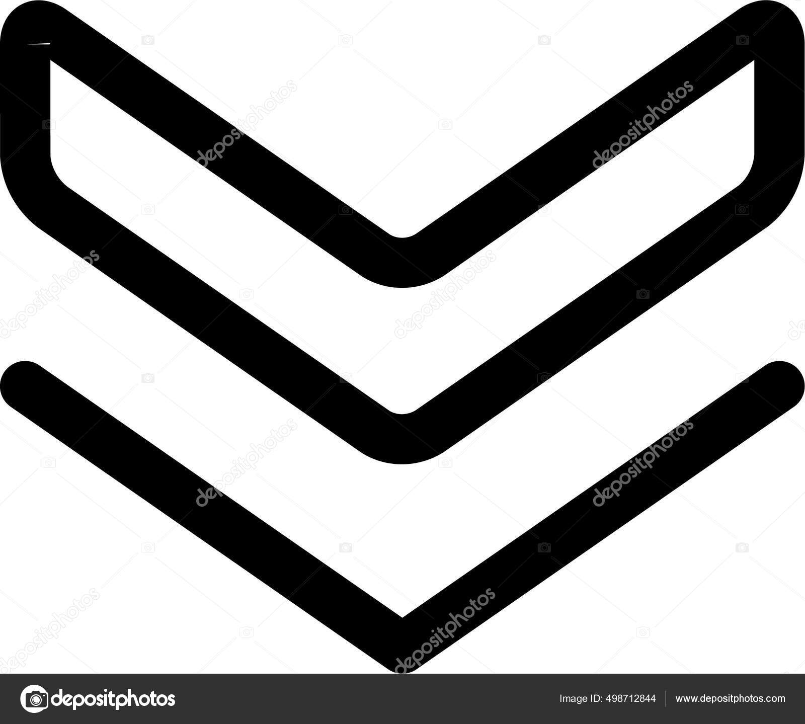 Chevron Navigation Arrow Icon Outline Style Stock Vector by ©iconfinder 498712844