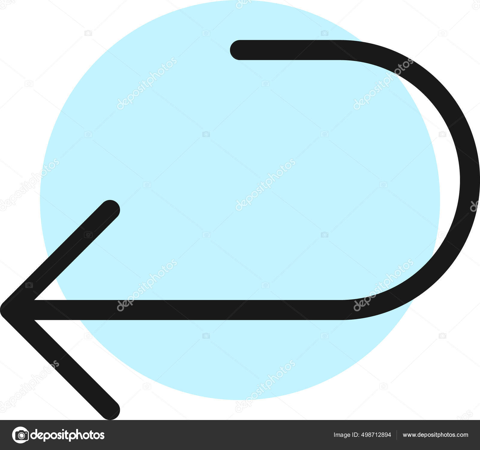 Keyboard Arrow Return Icon Filled Outline Style Stock Vector by ...