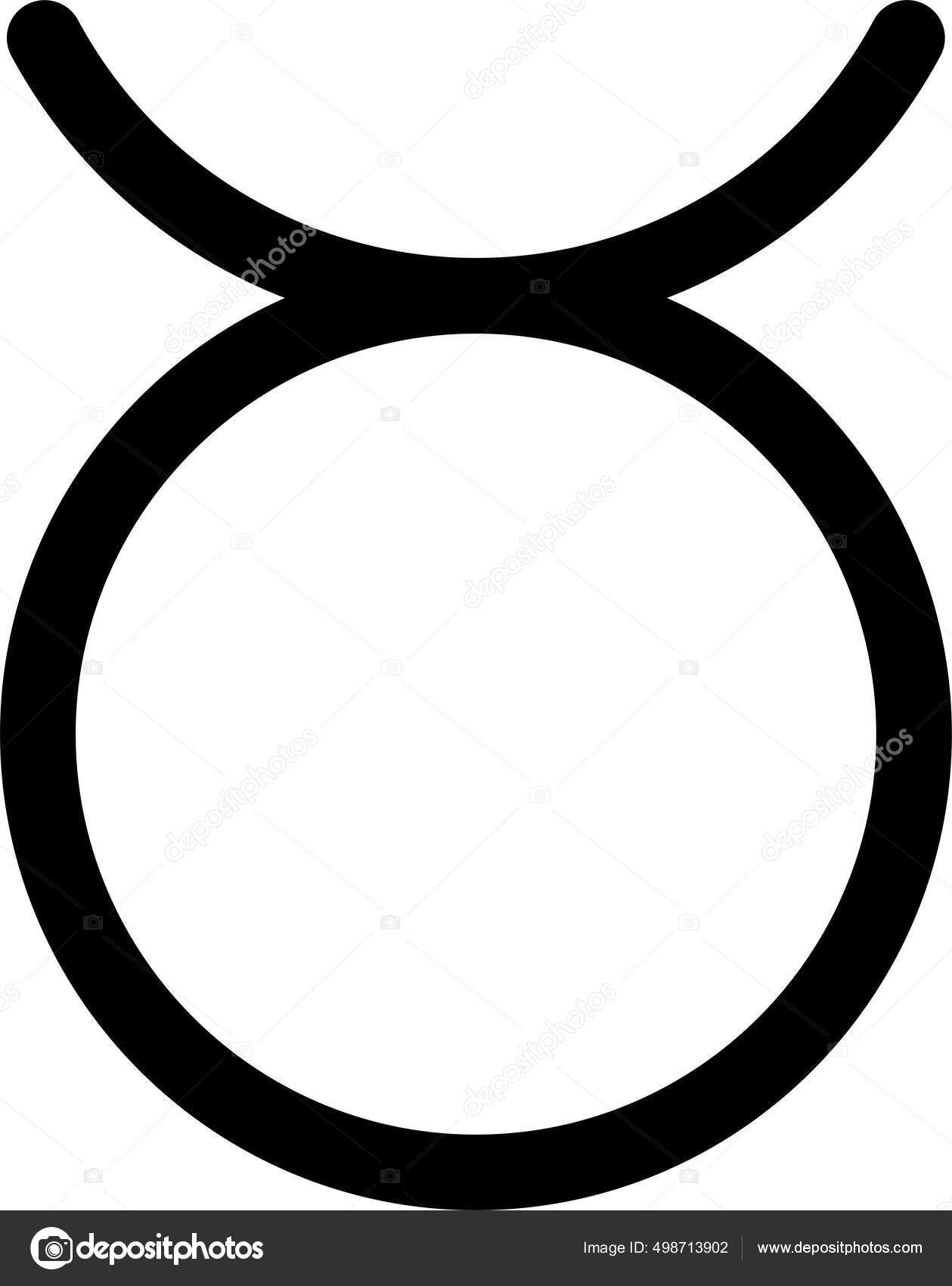 Astrology Taurus Symbol Icon Outline Style Stock Vector Image by ...