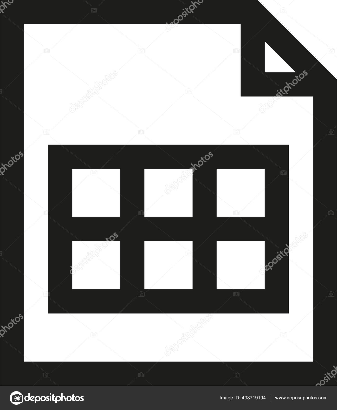 Table Document Excel Icon Outline Style Stock Vector Image by ...