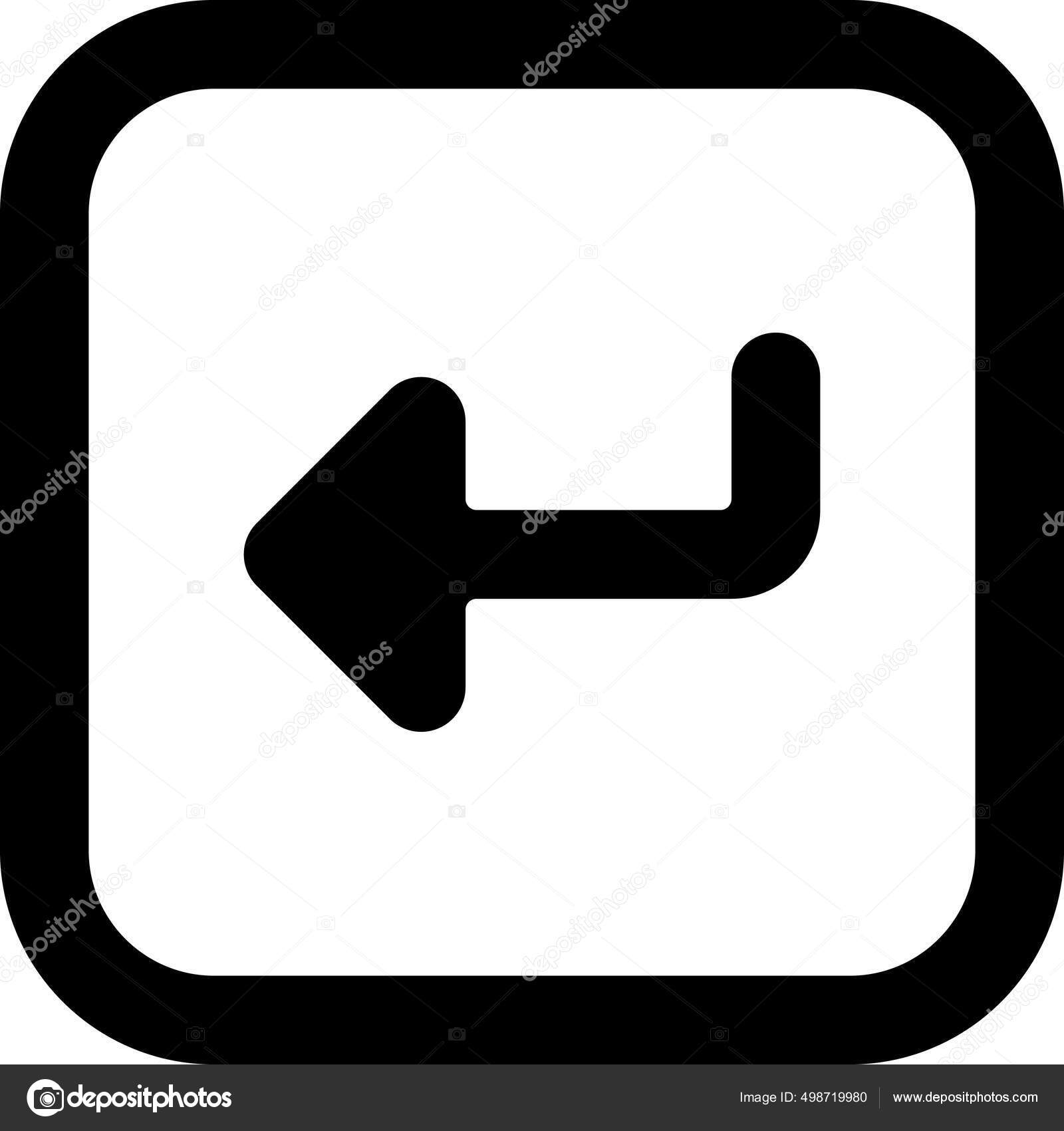 Keyboard Return Alternate Icon Solid Style Stock Vector by ©iconfinder ...