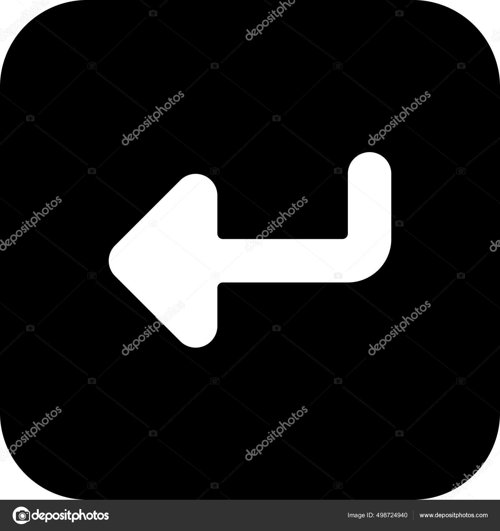 Keyboard Return Enter Icon Solid Style Stock Vector Image by ...