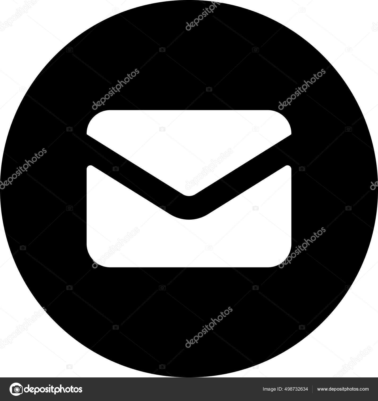 Email Icon Circle Black And White