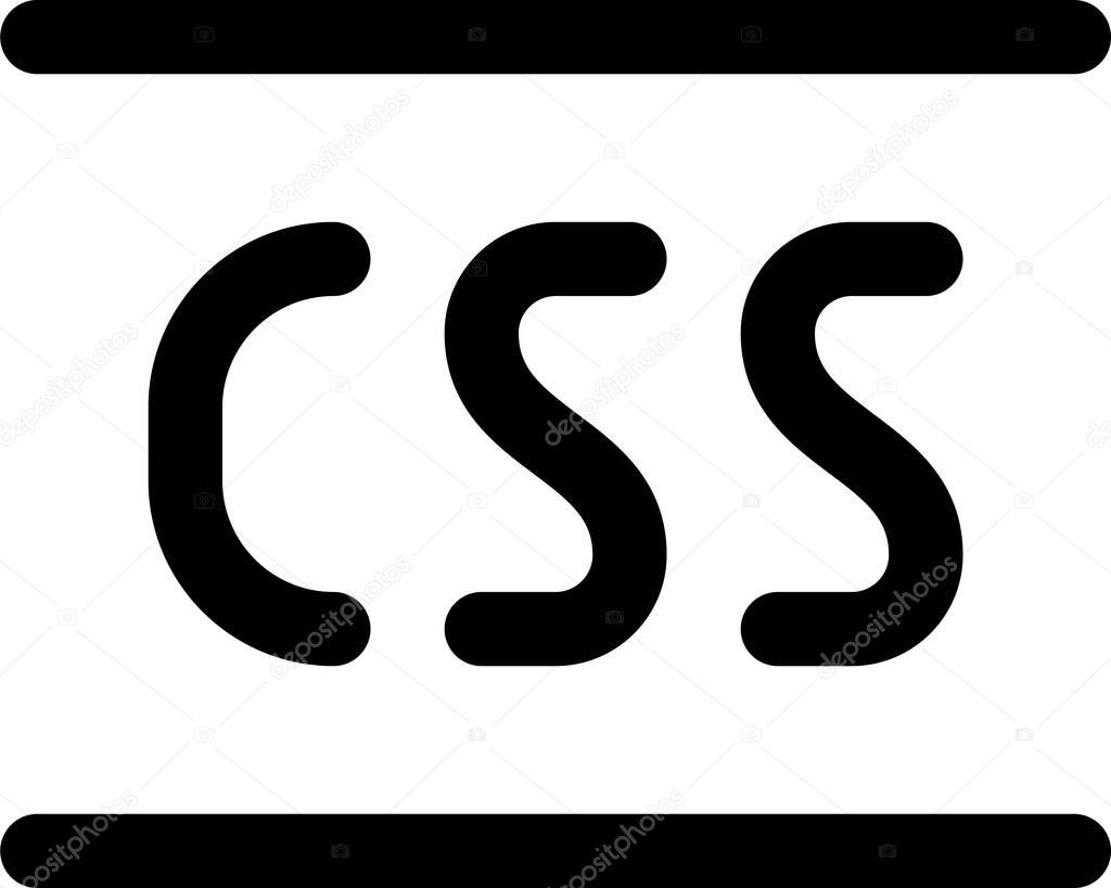Icono Programación Código Css Estilo Esquema Vector de stock por ...