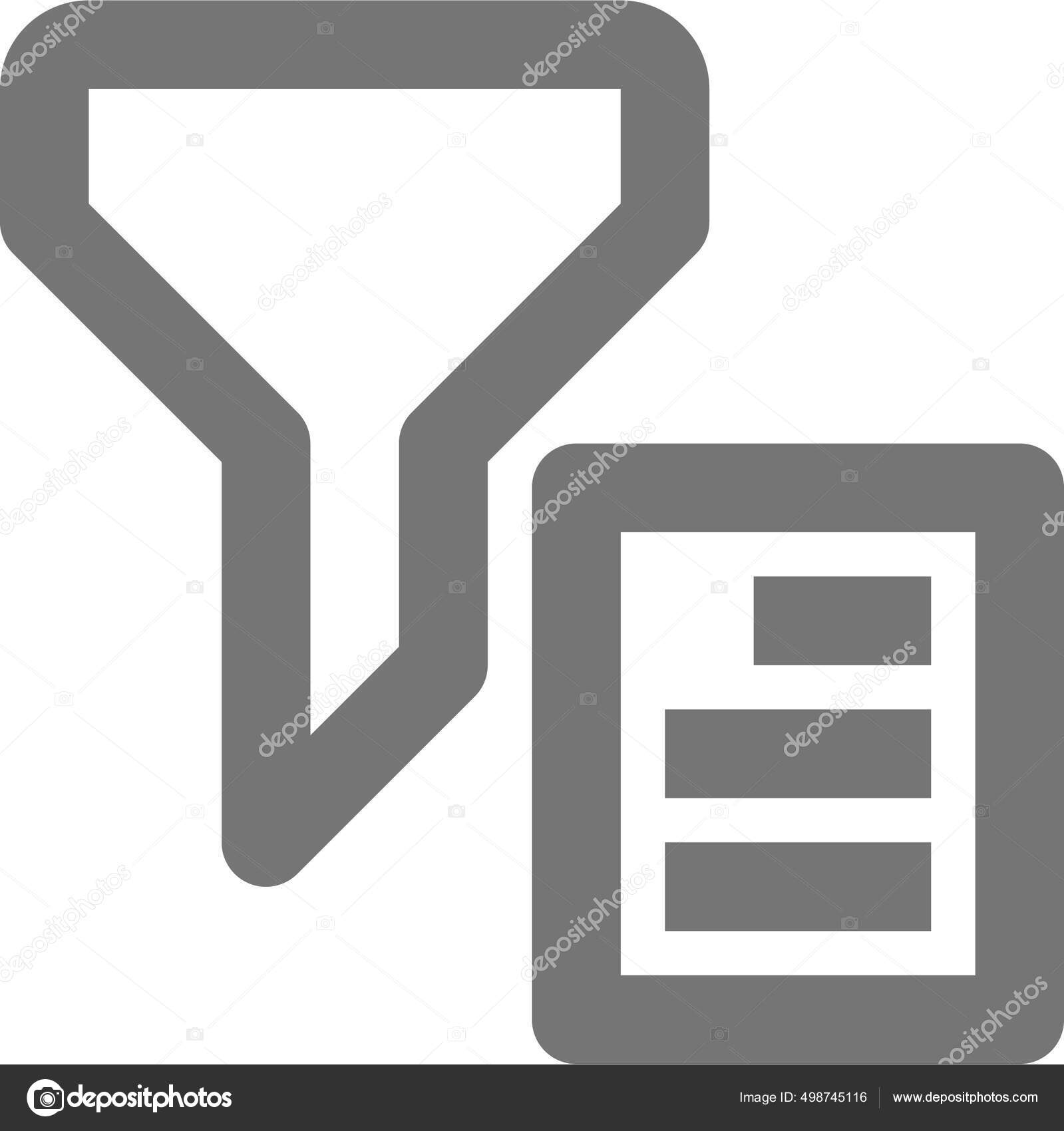 Content Filter Text Icon Outline Style Stock Vector Image by ...