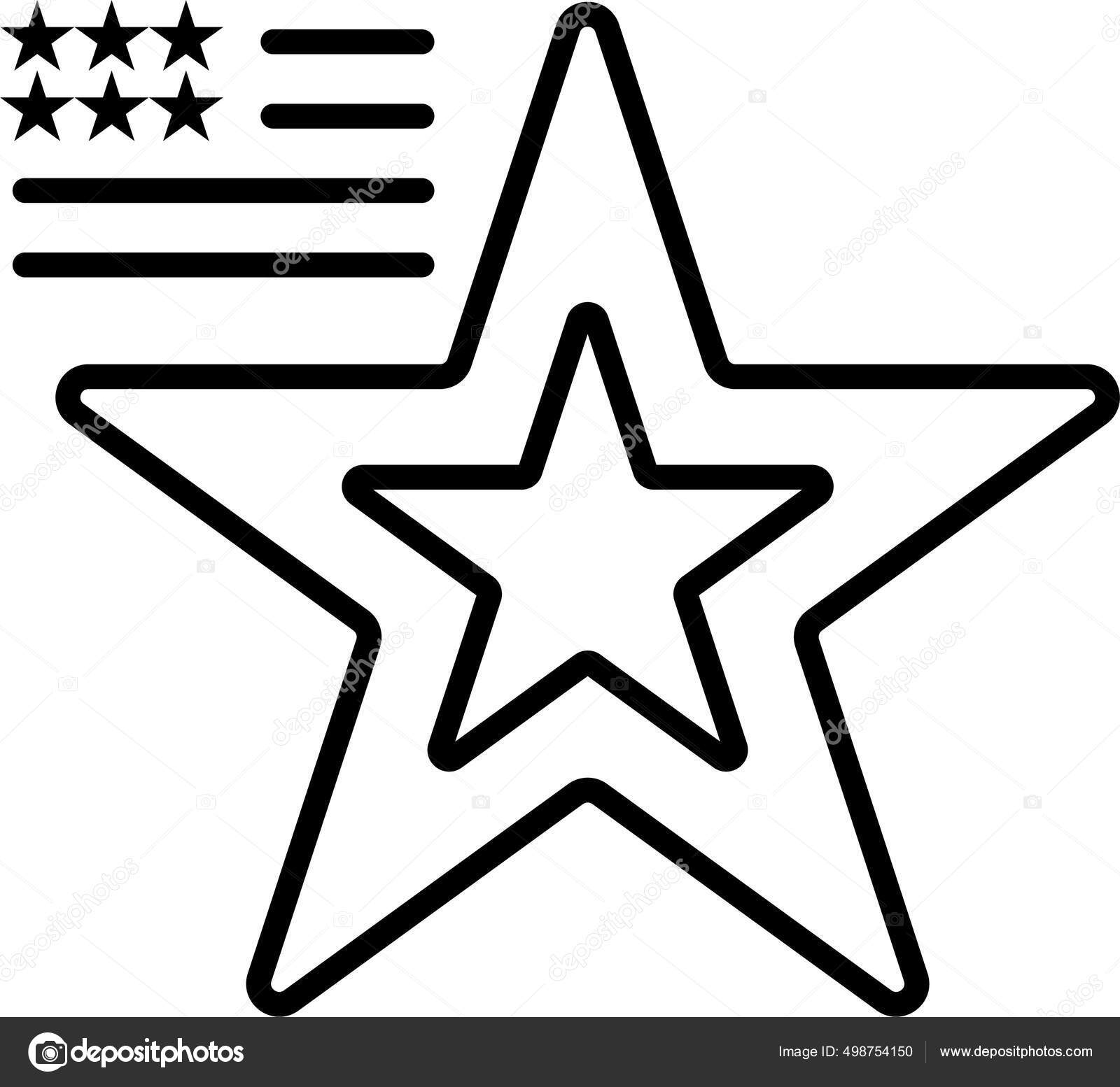 American Flag Star Icon Outline Style Stock Vector by ©iconfinder 498754150