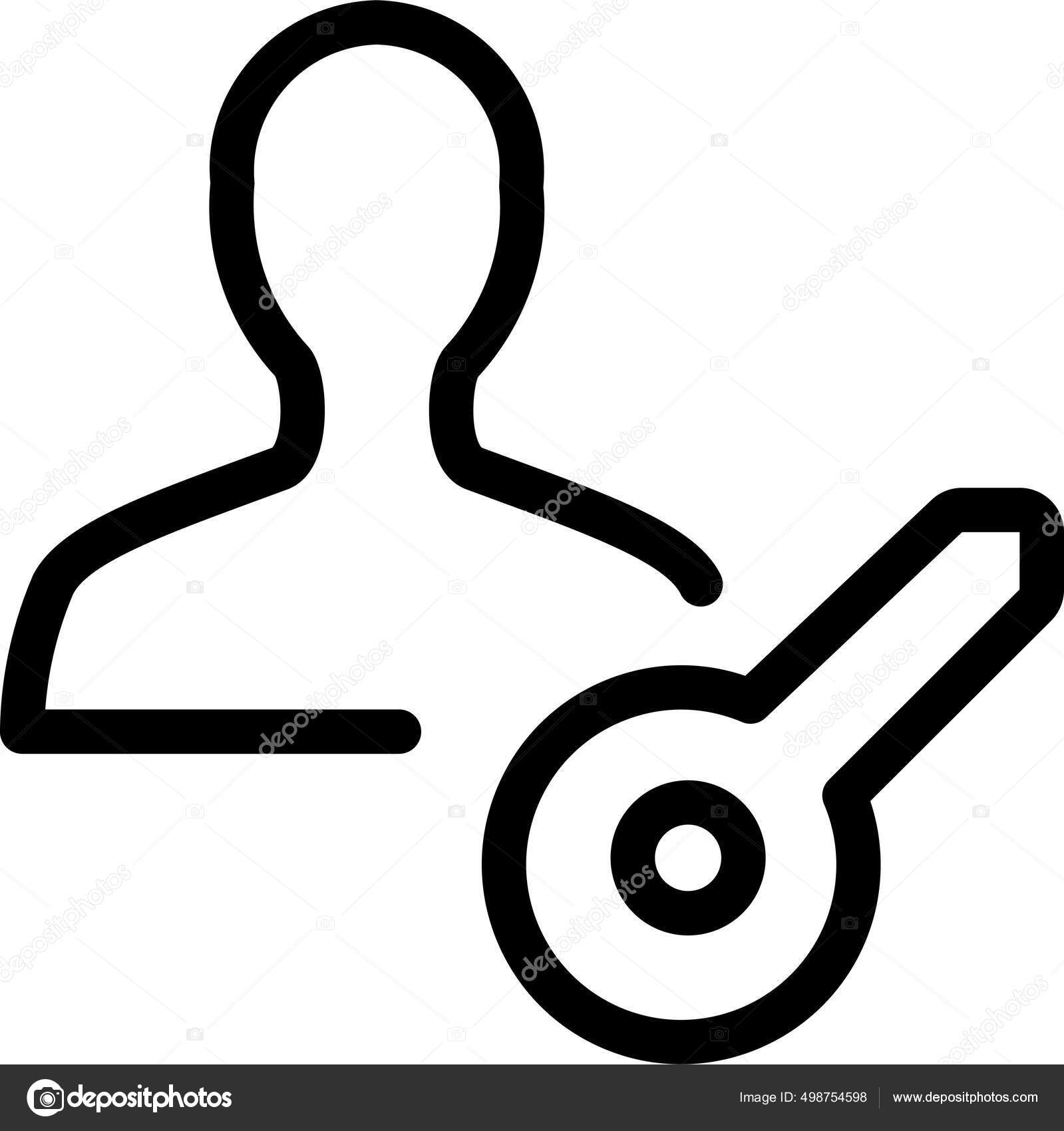 Actions Human Key Icon Outline Style Stock Vector Image by ©iconfinder ...