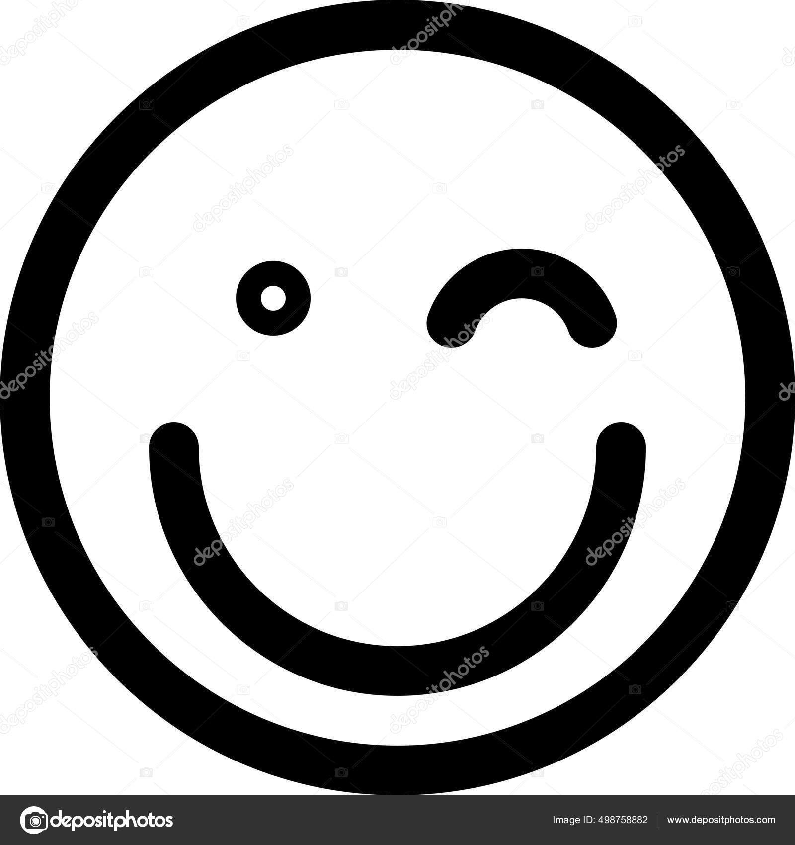 Smiley Wink Chat Icon Outline Style Stock Vector by ©iconfinder 498758882