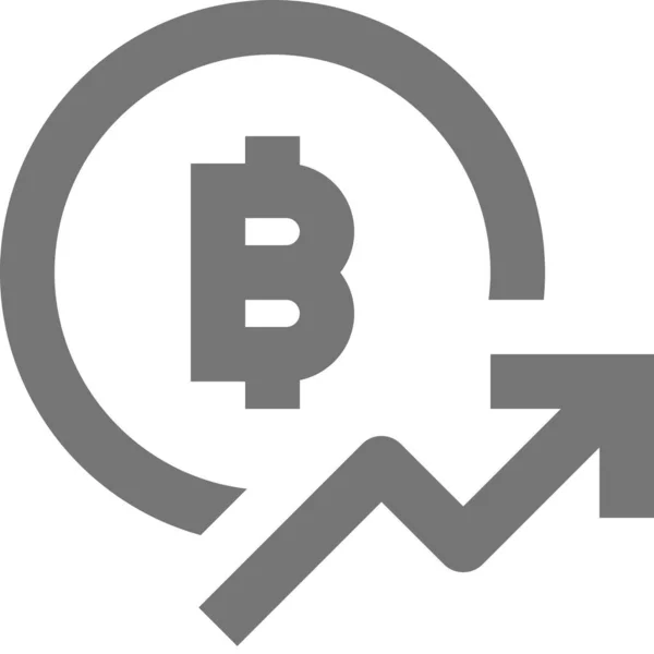 Bitcoin Chart Growth Icon Outline Style Stock Vector by ©iconfinder ...