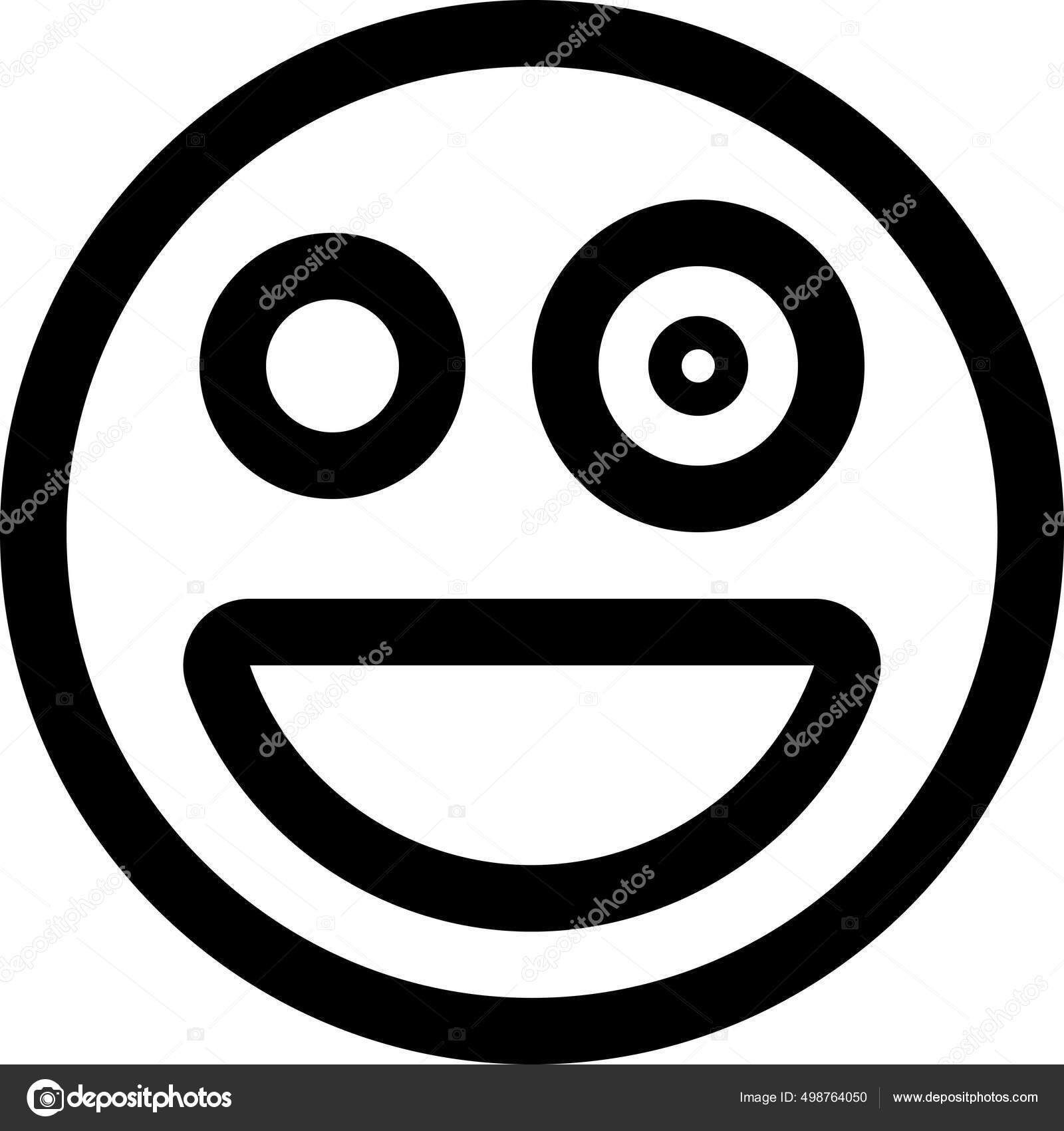 Emoji Eye Smiley Icon Outline Style Stock Vector by ©iconfinder 498764050