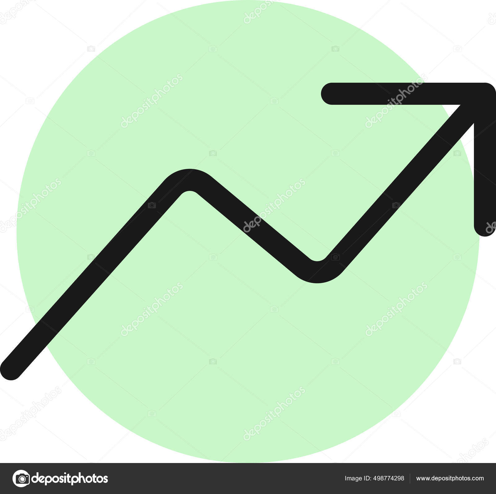 Graph Stats Ascend Icon Filled Outline Style Stock Vector by ...