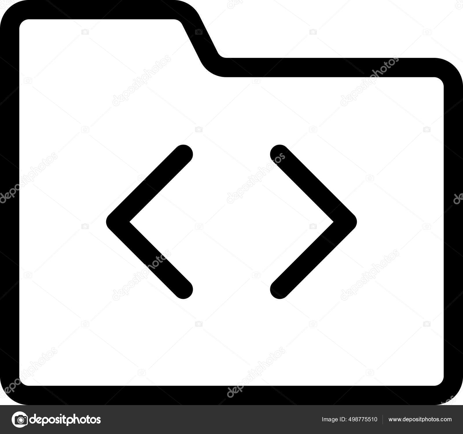 Angle Bracket Code Icon Outline Style Stock Vector by ©iconfinder 498775510
