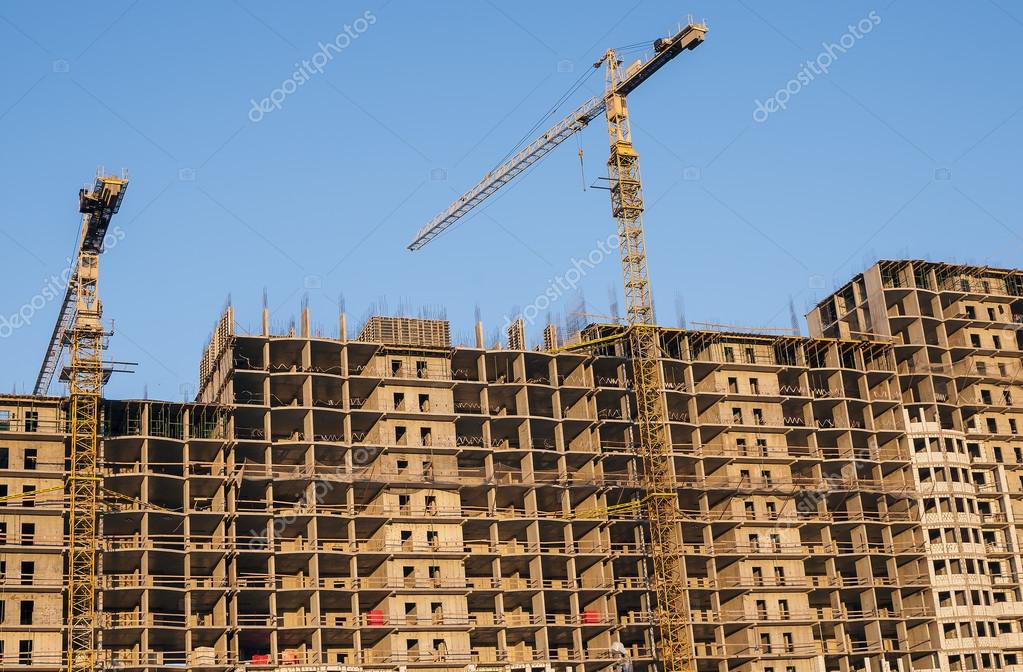 Skeleton monolithic concrete building — Stock Photo © uhfybn #108324450