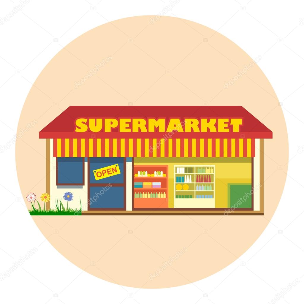 Icono de construcción de supermercado vector digital Vector de stock ...