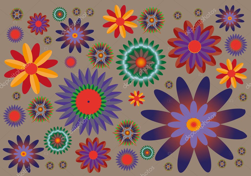 Colorful floral pattern. Stock Vector Image by ©frimufilms #79304492