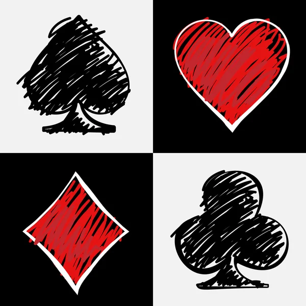 Four card suits. Cards deck pattern. Stock Vector Image by ©frimufilms ...