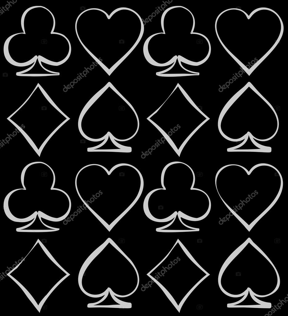 Four card suits. Cards deck pattern. Stock Vector Image by ©frimufilms ...