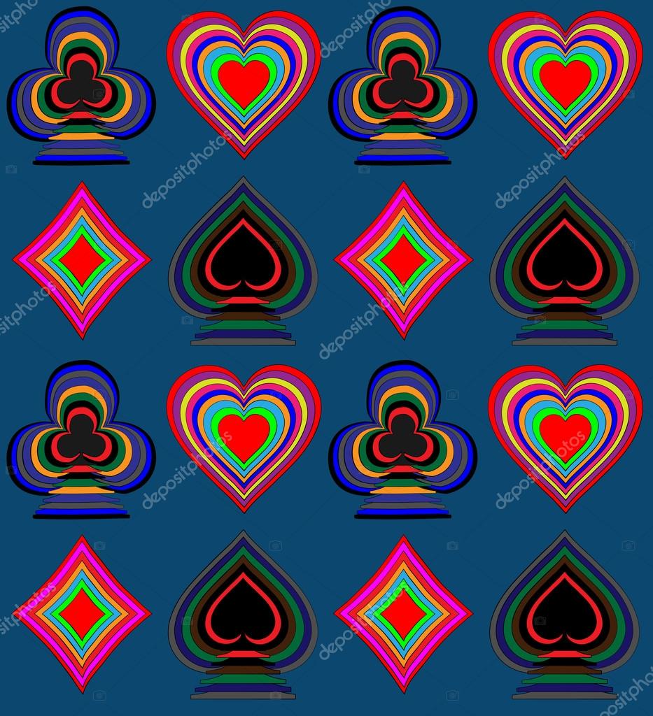 Four card suits. Cards deck pattern. Stock Vector Image by ©frimufilms ...