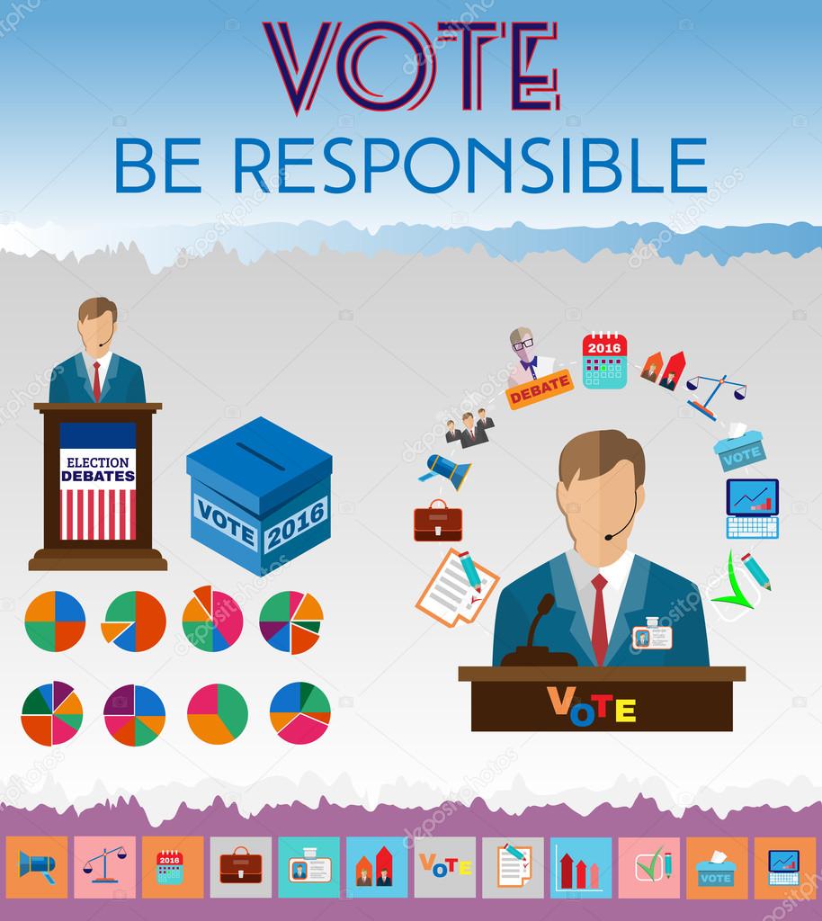 Presidential Debates Icons Stock Vector by ©frimufilms 93569846