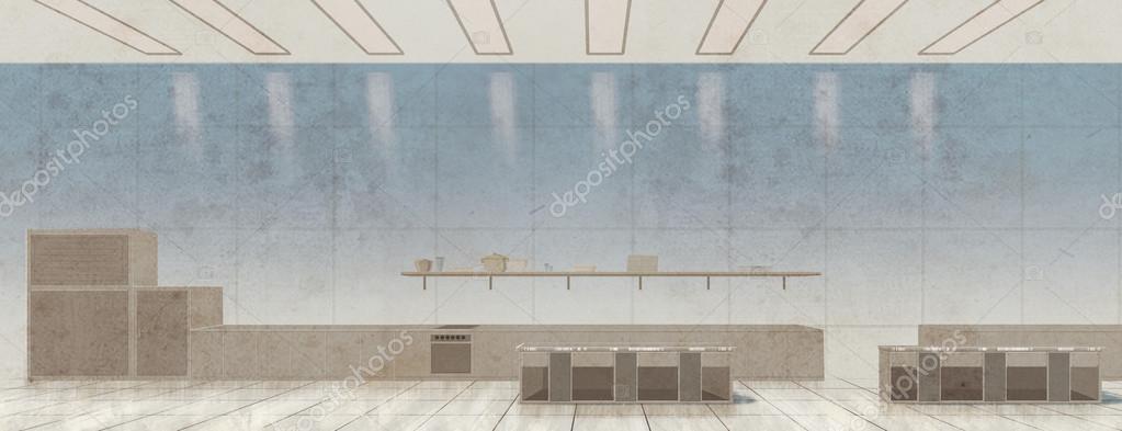 Huge clean empty bakery — Stock Photo © frimufilms #93572206