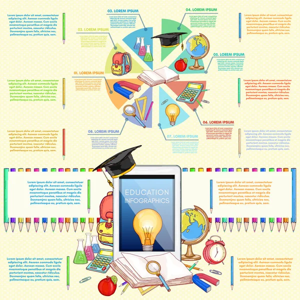Education infographics back to school elements Stock Vector Image by ...