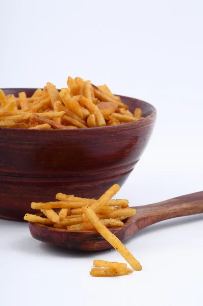 Indian Snacks. Traditional indian deep fried falahari chivda- chivda or ...