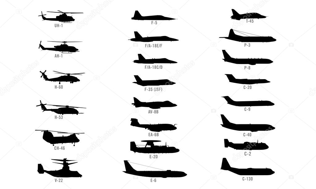 Military Aircraft Silhouette Clip Art